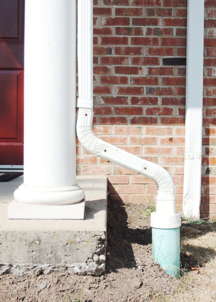 Downspout drain lines